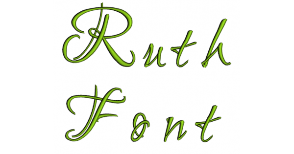 Ruth Embroidery Font Digitized Lower and Upper Case 1 2 3 inch Instant ...