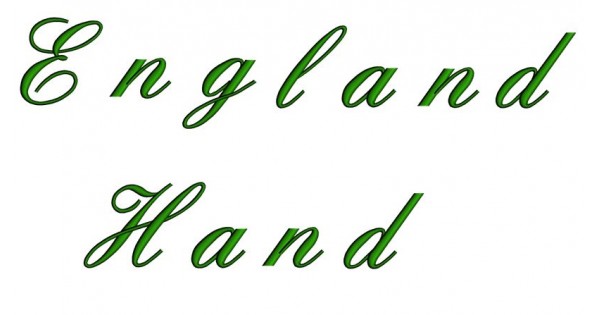 England Hand Embroidery Font Digitized Lower and Upper Case 1 2 3 inch ...